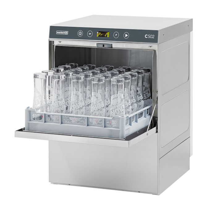 Maidaid C502 Undercounter Glasswasher 500mm Basket – Dishwashers Direct