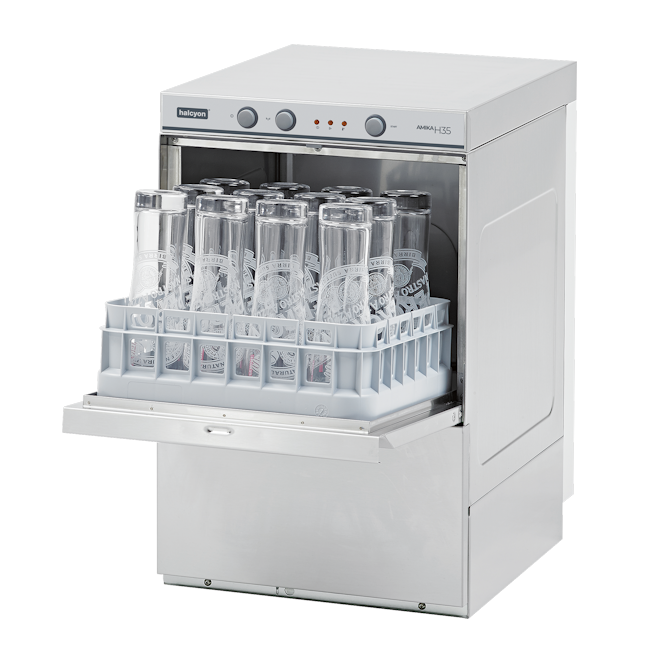 Halcyon Aimka AMH35D Undercounter Glasswasher 350 x 350mm Basket + Dra ...